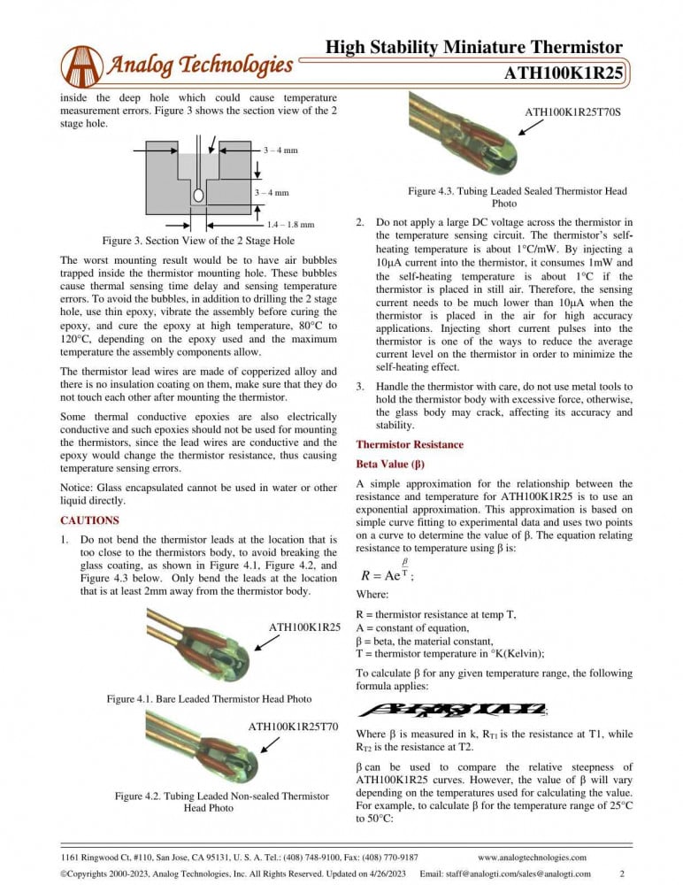 ATH100K1R25 technical document page 2