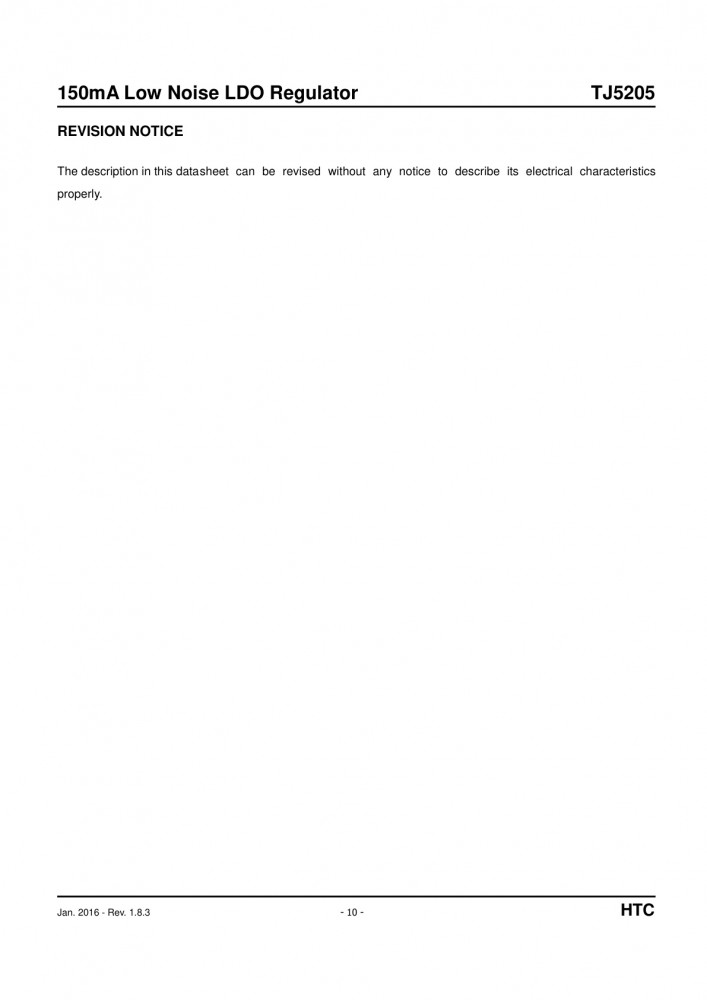 TJ5205 datasheet page 10