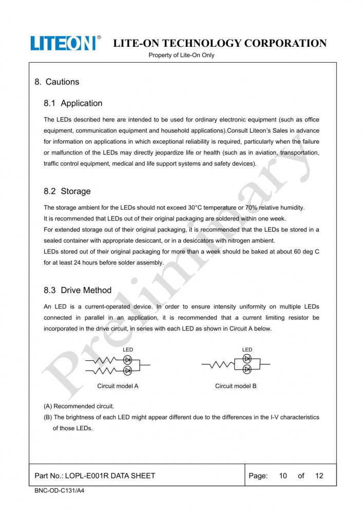 LOPL-E001R datasheet page 10