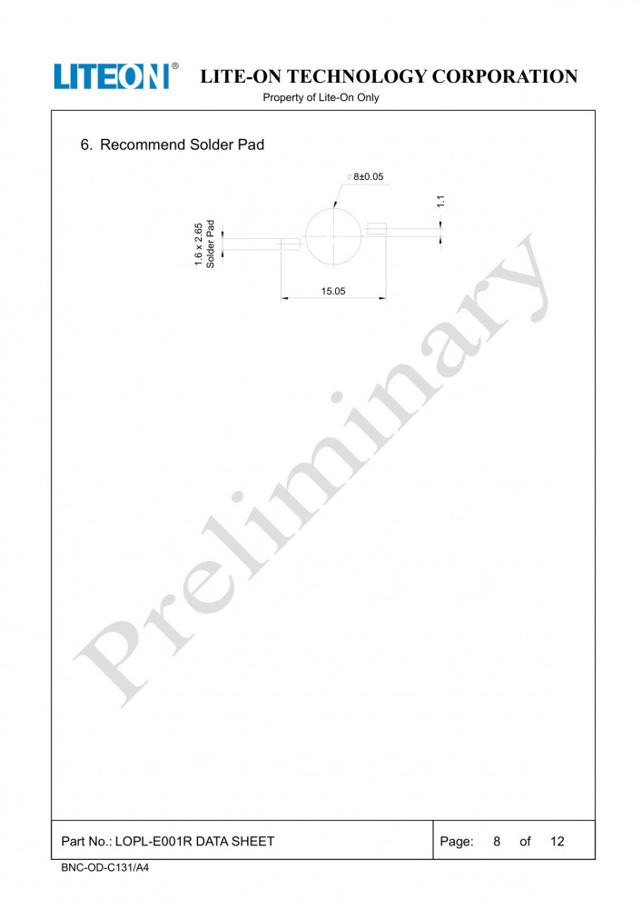 LOPL-E001R datasheet page 8