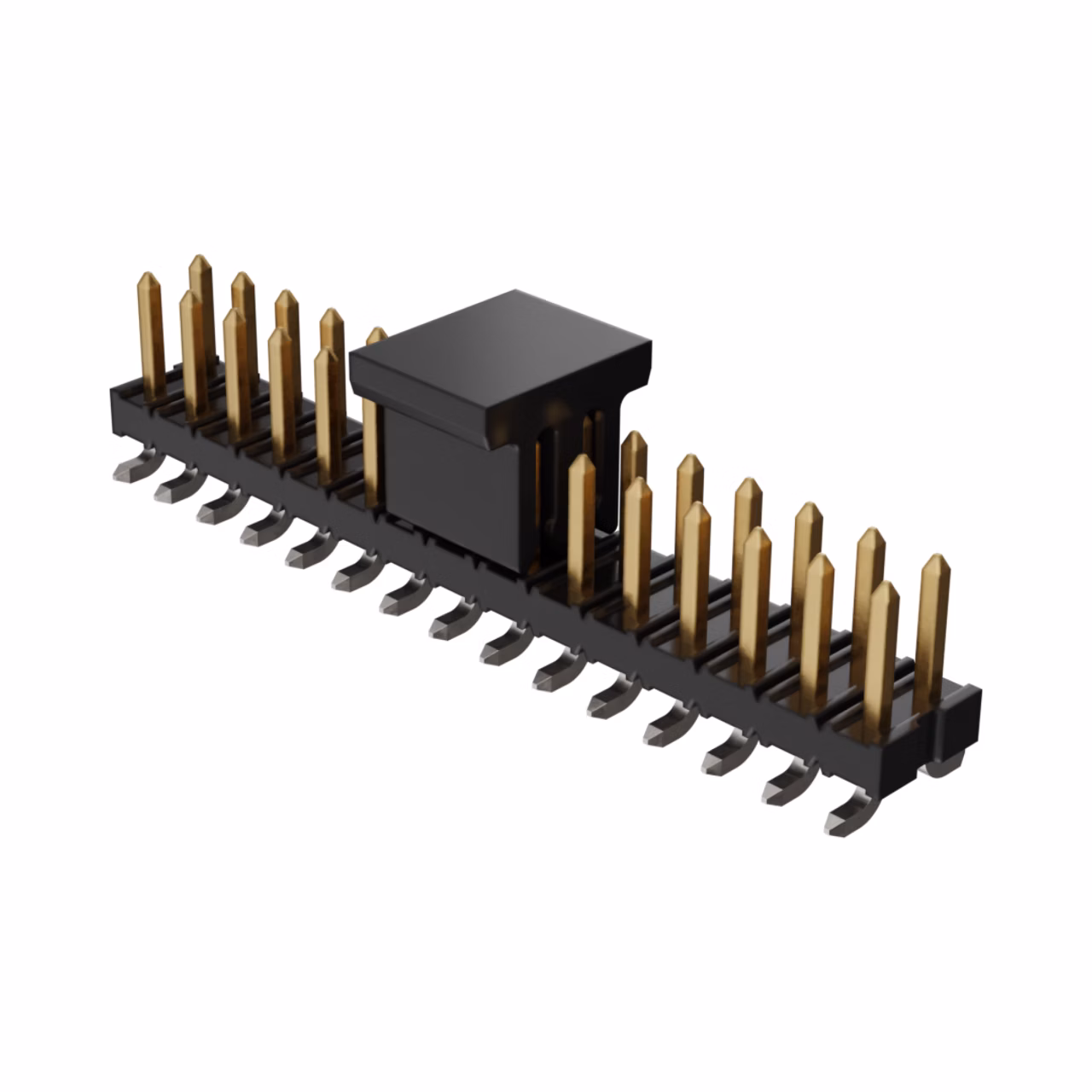 Milli-Grid Header, Vertical, Surface Mount, 30 Circuits, 0.76µm Gold (Au) Plating, Mating Pin Length 3.80mm, with Cap, Tube, Lead-Free for sale