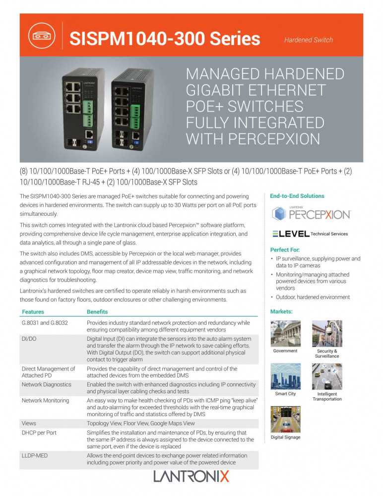 Lantronix SISPM1040-362-LRT technical document page 1