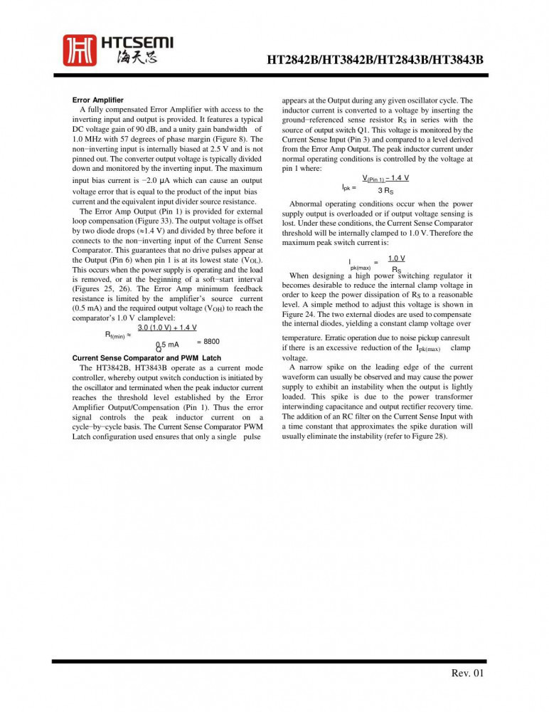 HT3843BRZ datasheet page 9