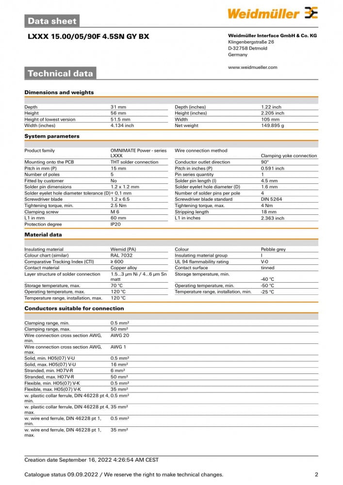 WEIDMULLER 1386320000 document page 2
