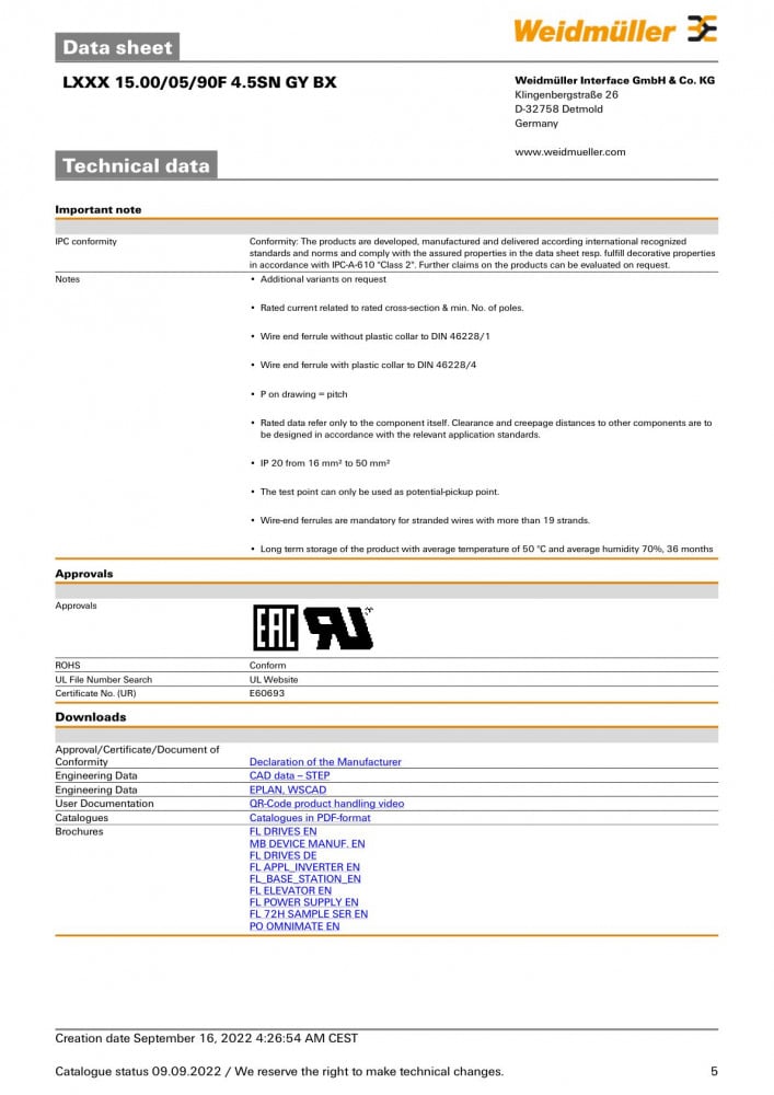 WEIDMULLER 1386320000 document page 5