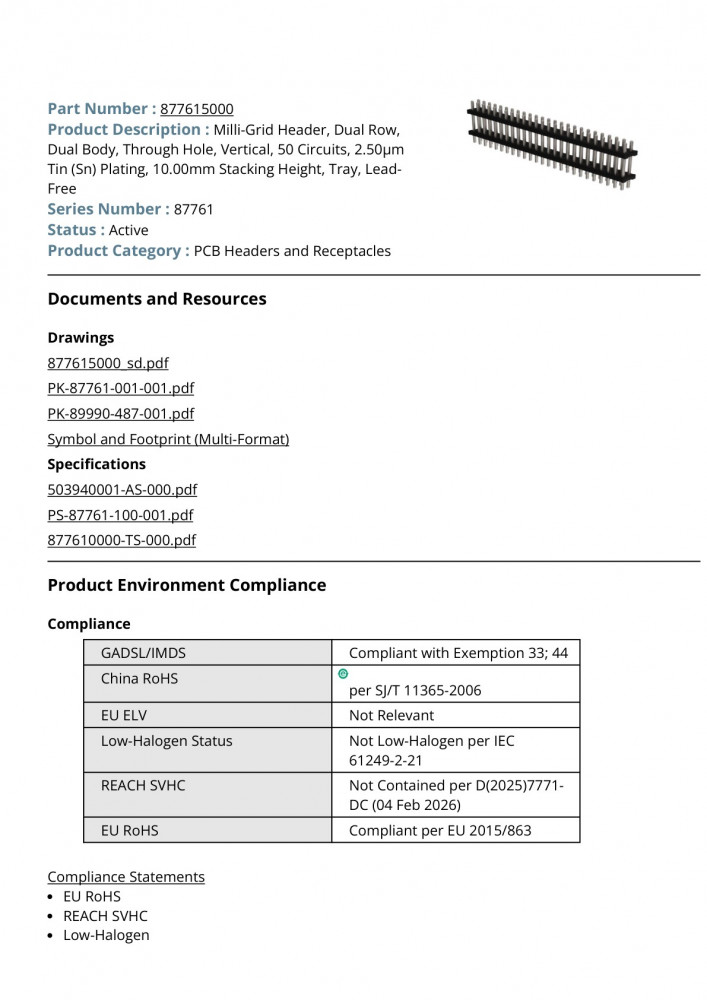 877615000 technical document page 1