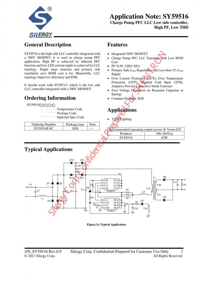 SY59516FAC datasheet page 1