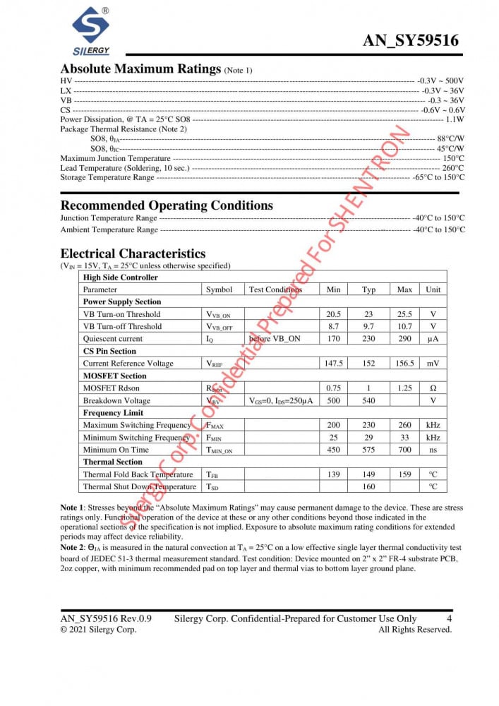 SY59516FAC datasheet page 4