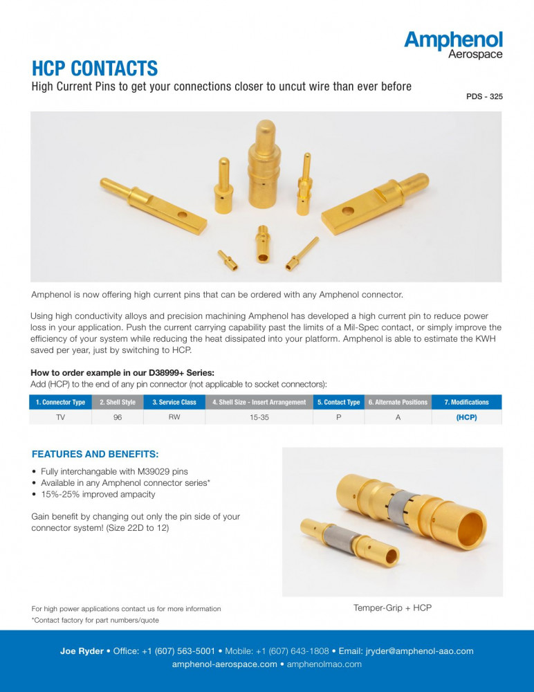 Amphenol HCP technical document page 1