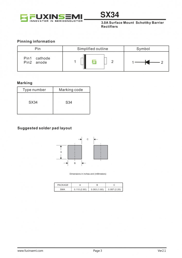 SX34 datasheet page 3