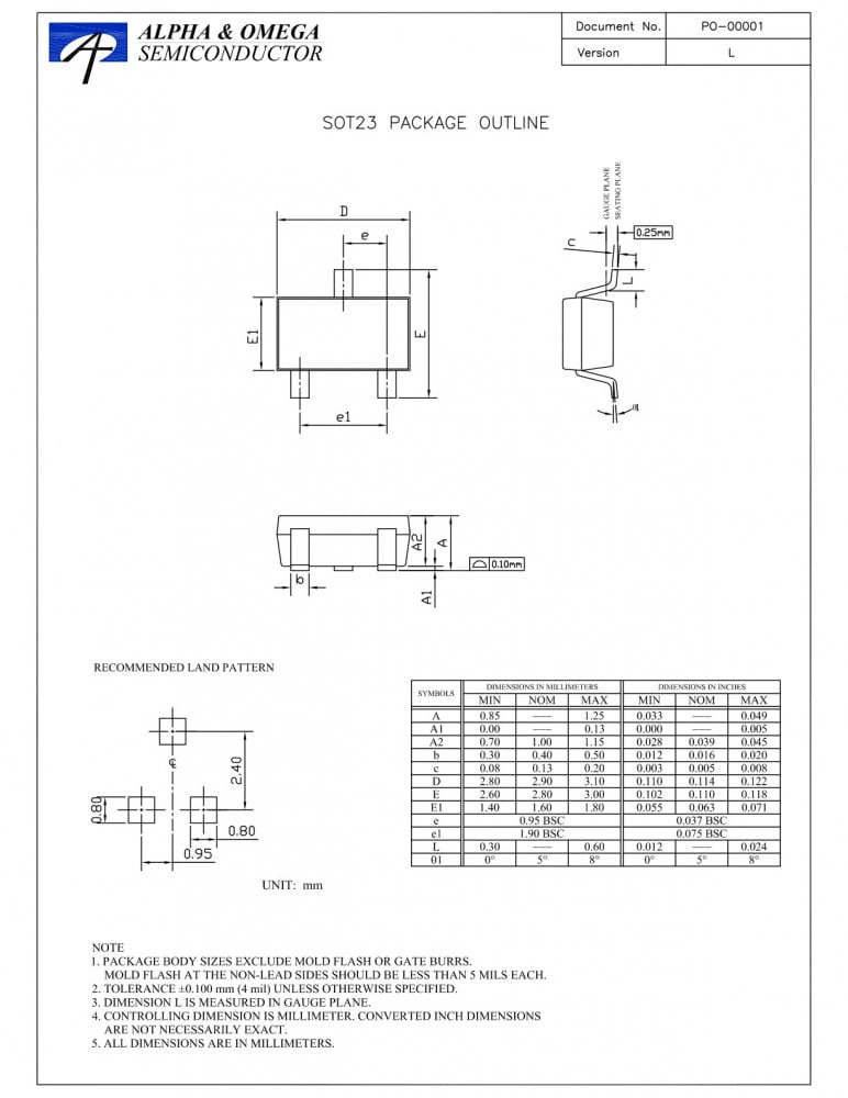 AO3415A datasheet page 7