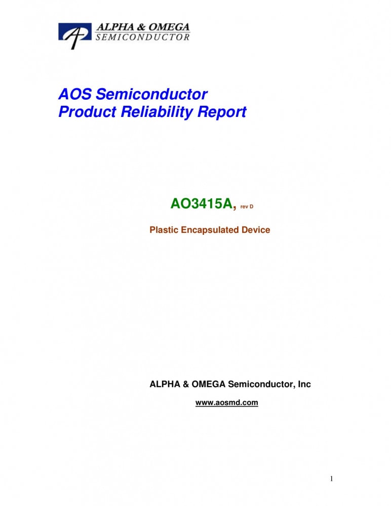AO3415A datasheet page 9