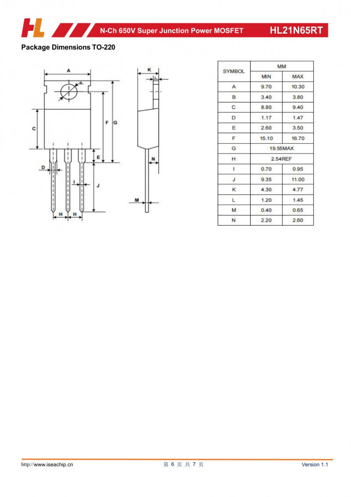 HL 21N65RT datasheet page 6