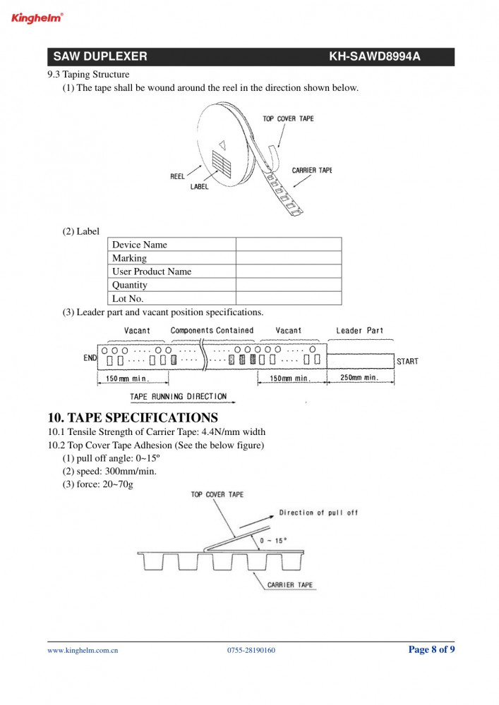 KH-SAWD8994A datasheet page 8