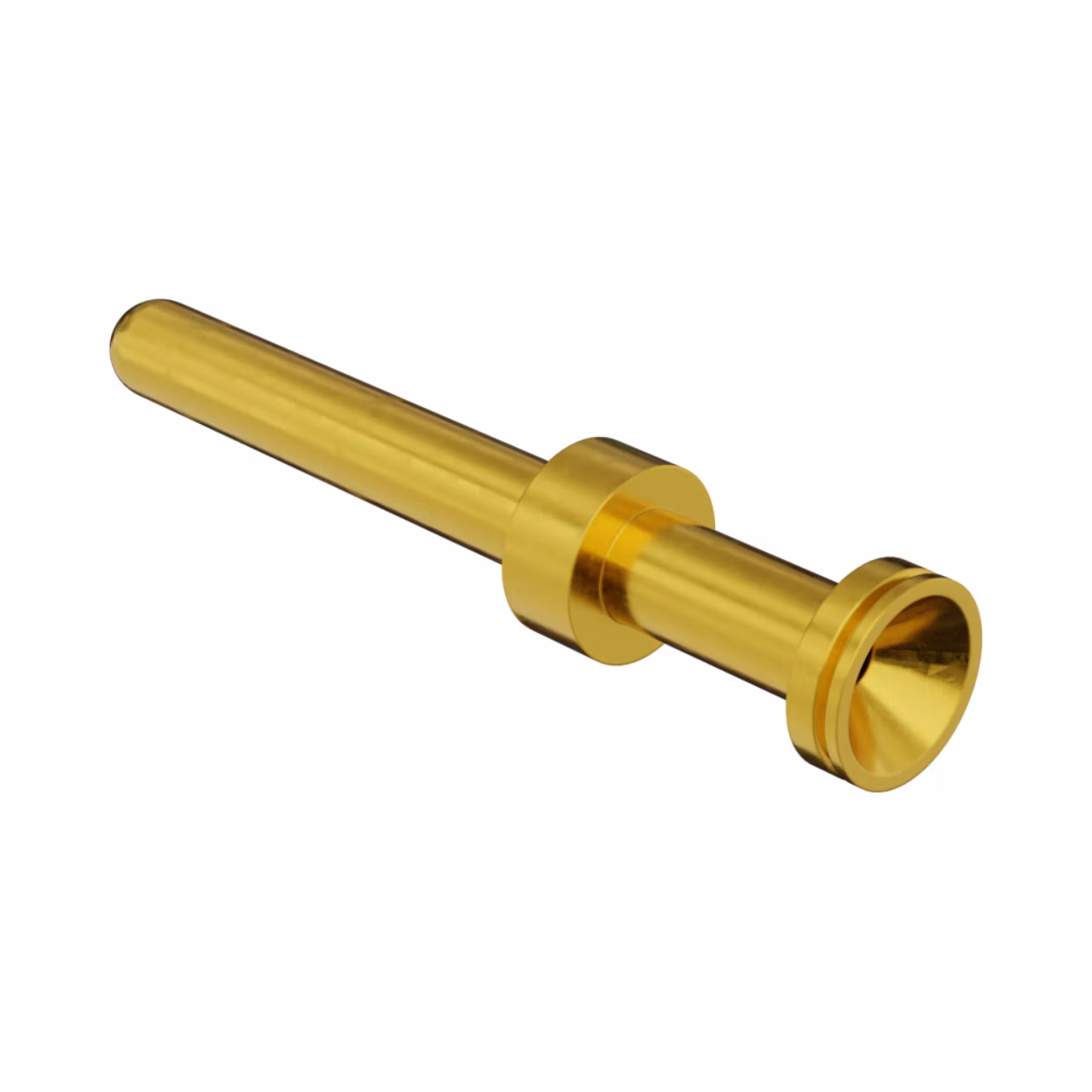 Heavy-Duty Turned Crimp Contact for 16A Inserts and Modules, Male, Gold (Au) Plated Copper Alloy, 0.75mm² (18 AWG), 100 per Bag for sale