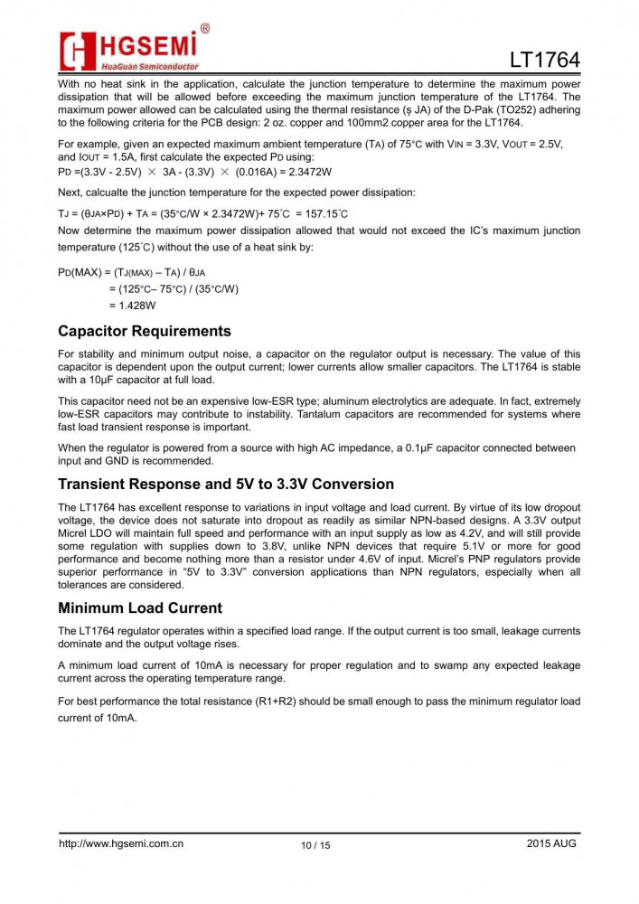LT1764T datasheet page 10