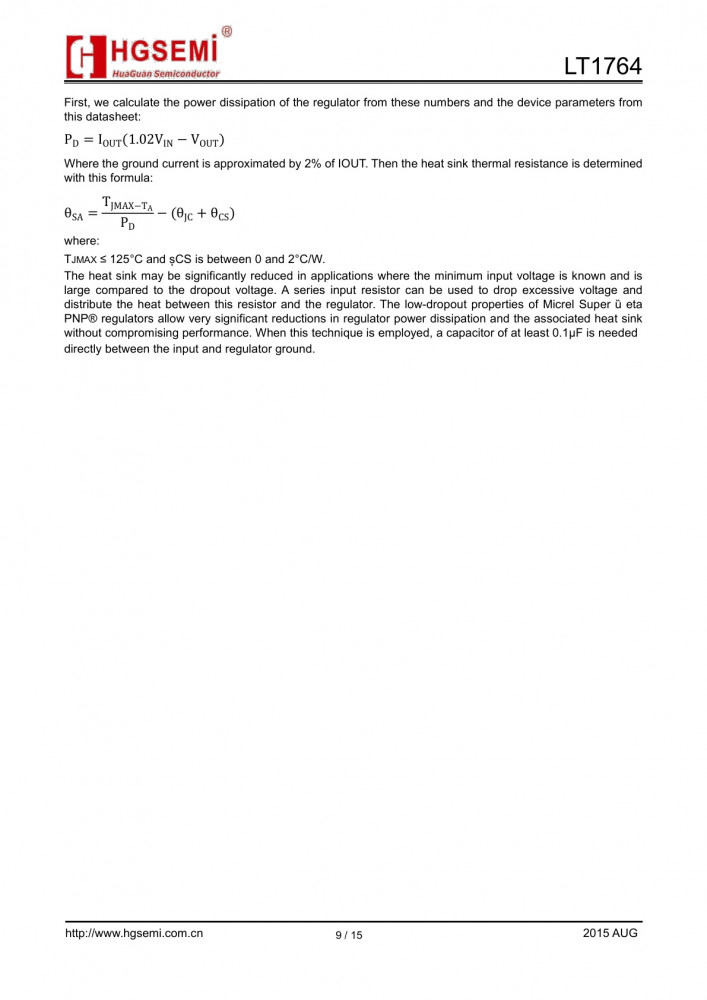 LT1764T datasheet page 9