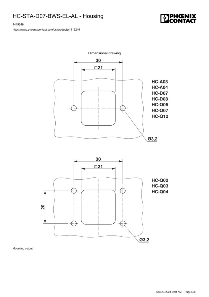 Phoenix Contact 1419249 technical document page 5
