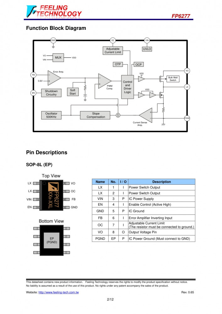 FP6277XR-G1 datasheet page 2