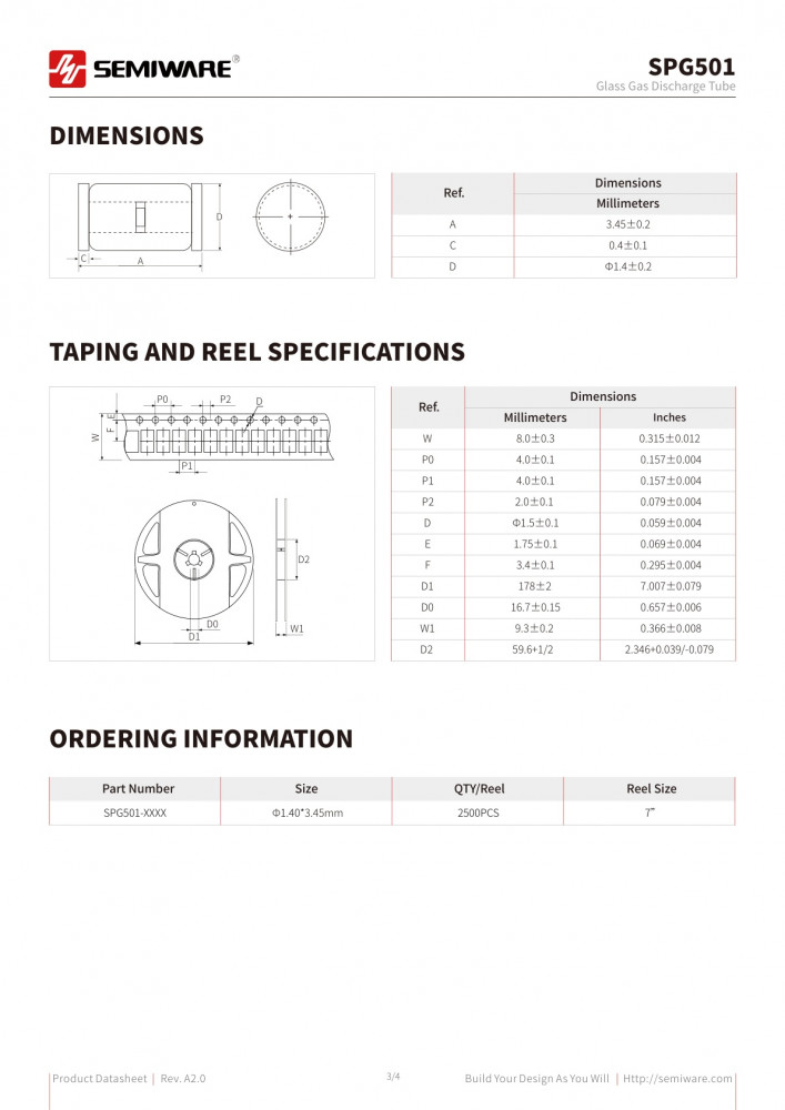 SEMIWARE SPG501-401M datasheet page 3