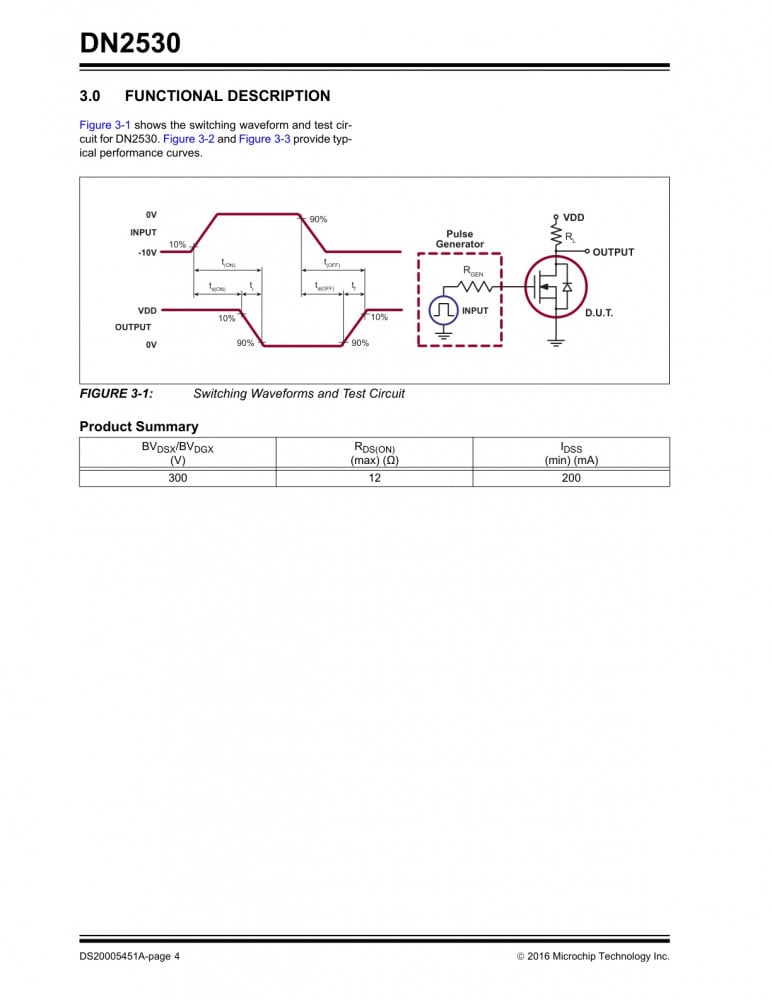DN2530 datasheet page 4