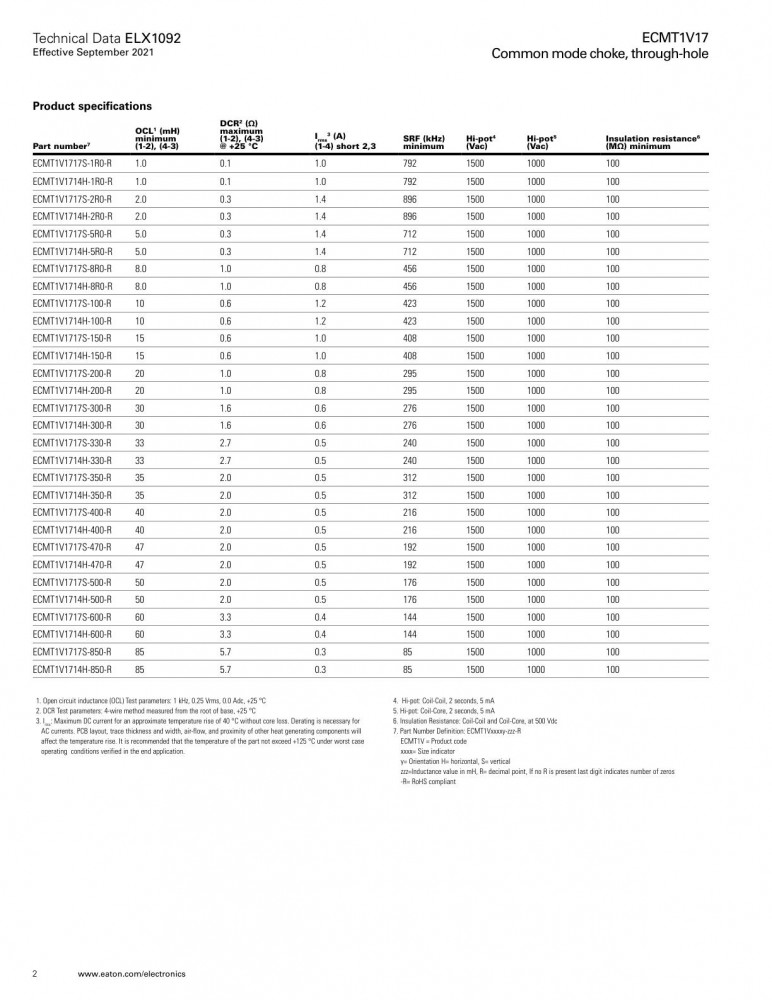 ECMT1V technical document page 2