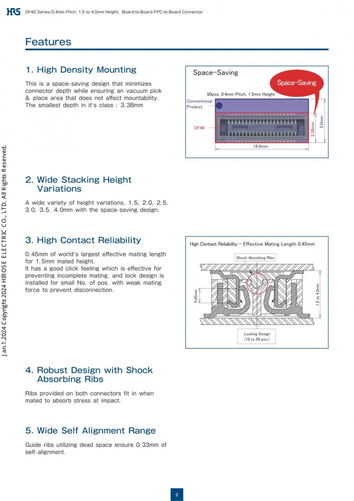 HRS DF40 datasheet page 2