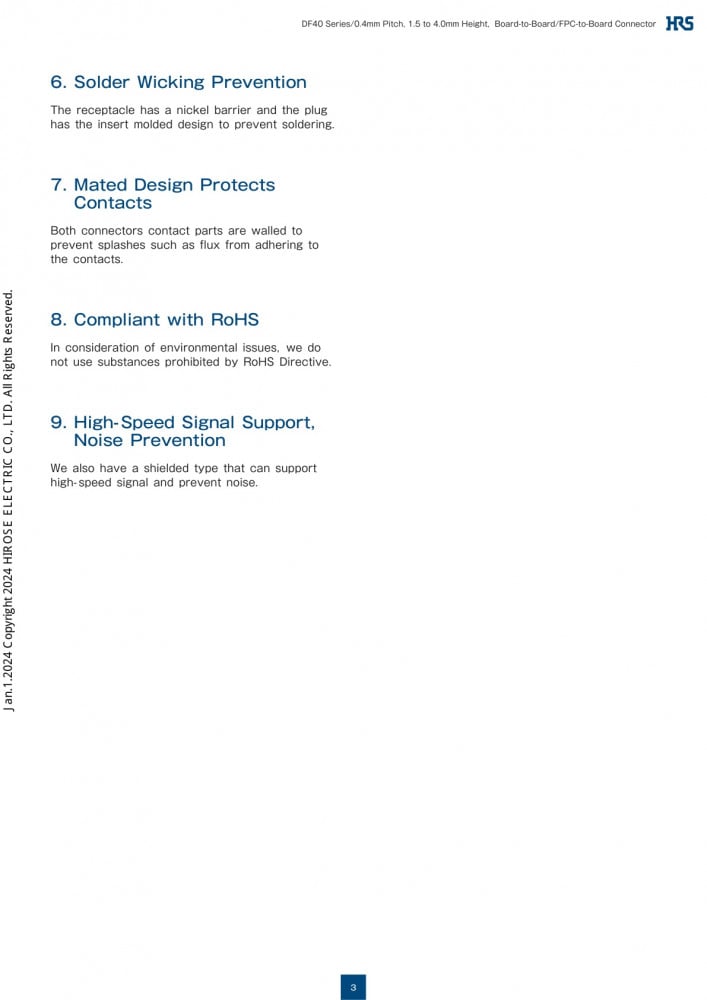 HRS DF40 datasheet page 3