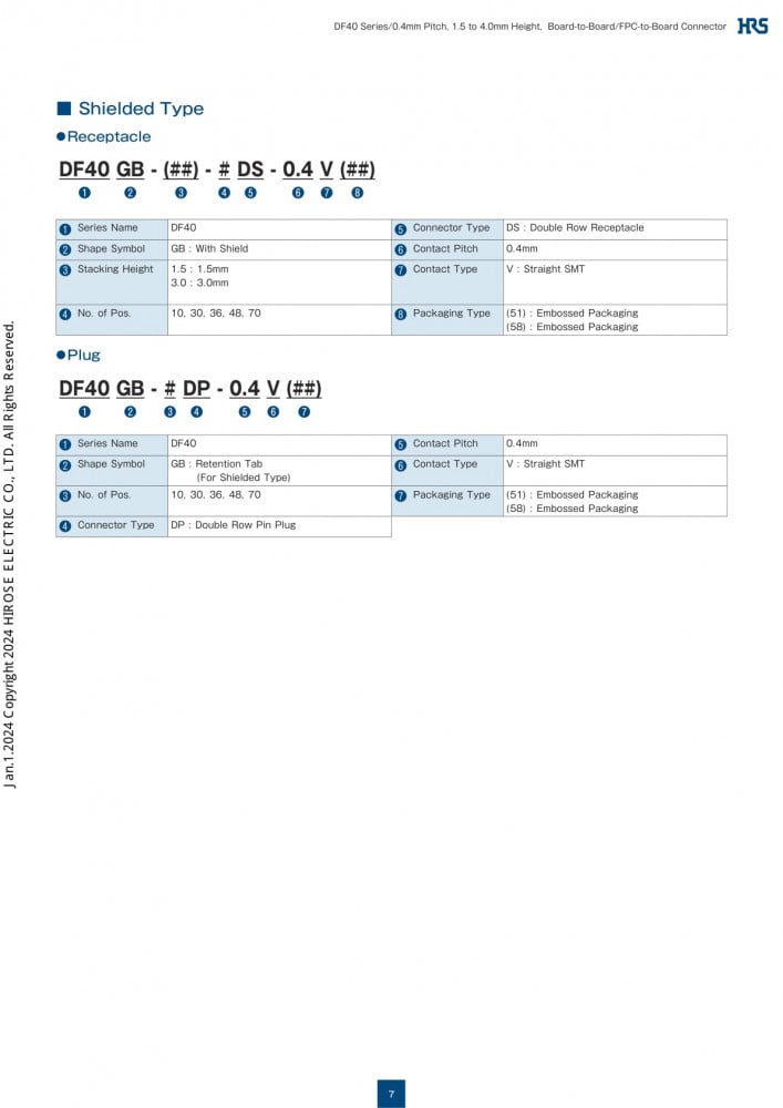 HRS DF40 datasheet page 7