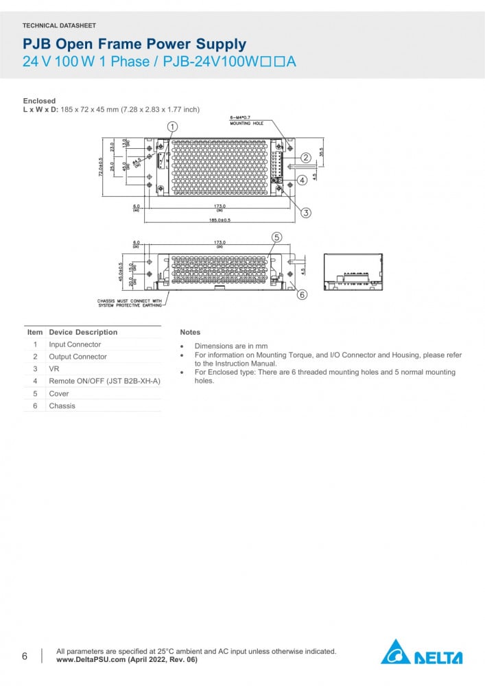 DELTA PJB datasheet page 6