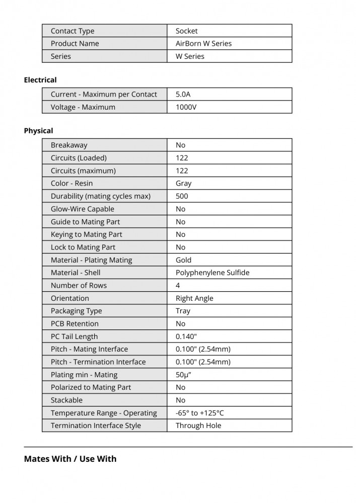 WRD122SOR9 technical document page 2