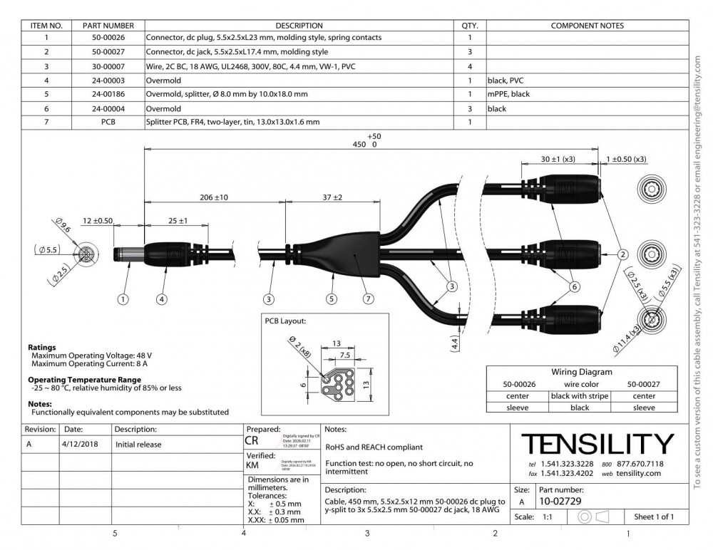Tensility International 10-02729 product drawing