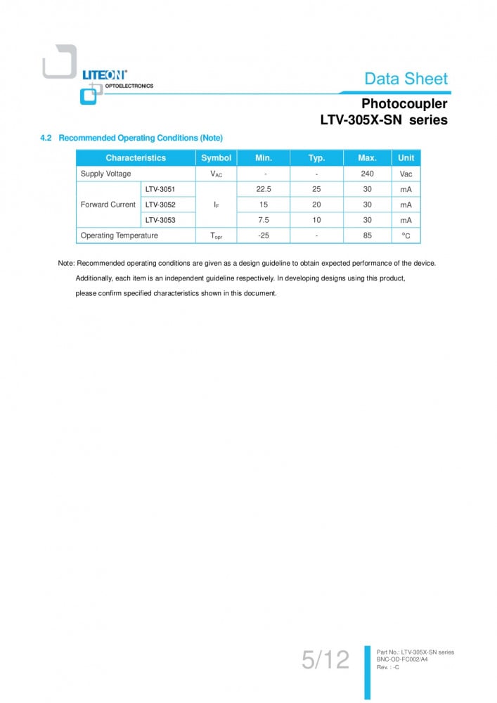 LTV-3052-SN datasheet page 5