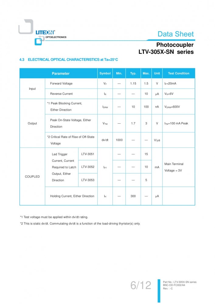 LTV-3052-SN datasheet page 6