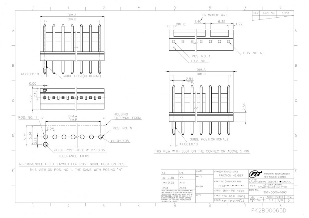 FOXCONN HFC1040 series drawing page 2
