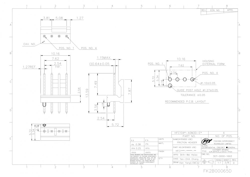 FOXCONN HFC1040 series drawing page 3