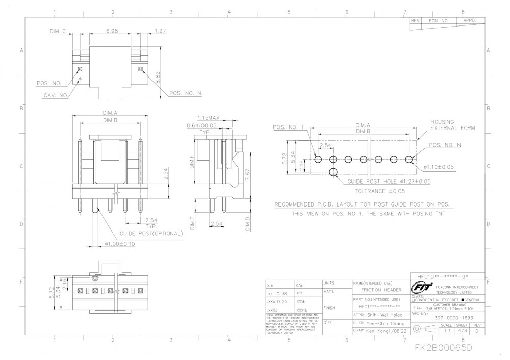 FOXCONN HFC1040 series drawing page 4