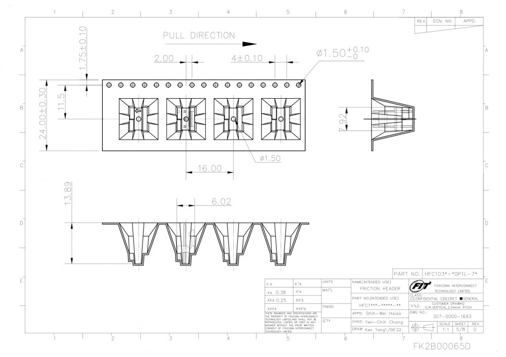 FOXCONN HFC1040 series drawing page 5