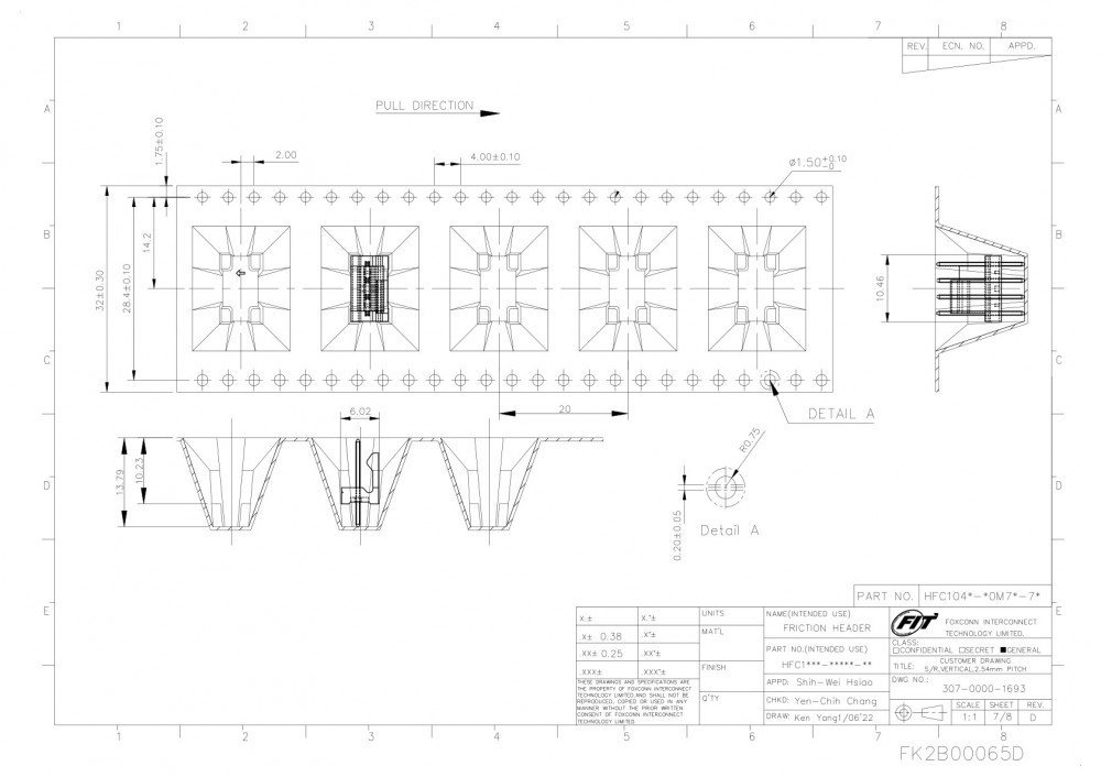 FOXCONN HFC1040 series drawing page 7