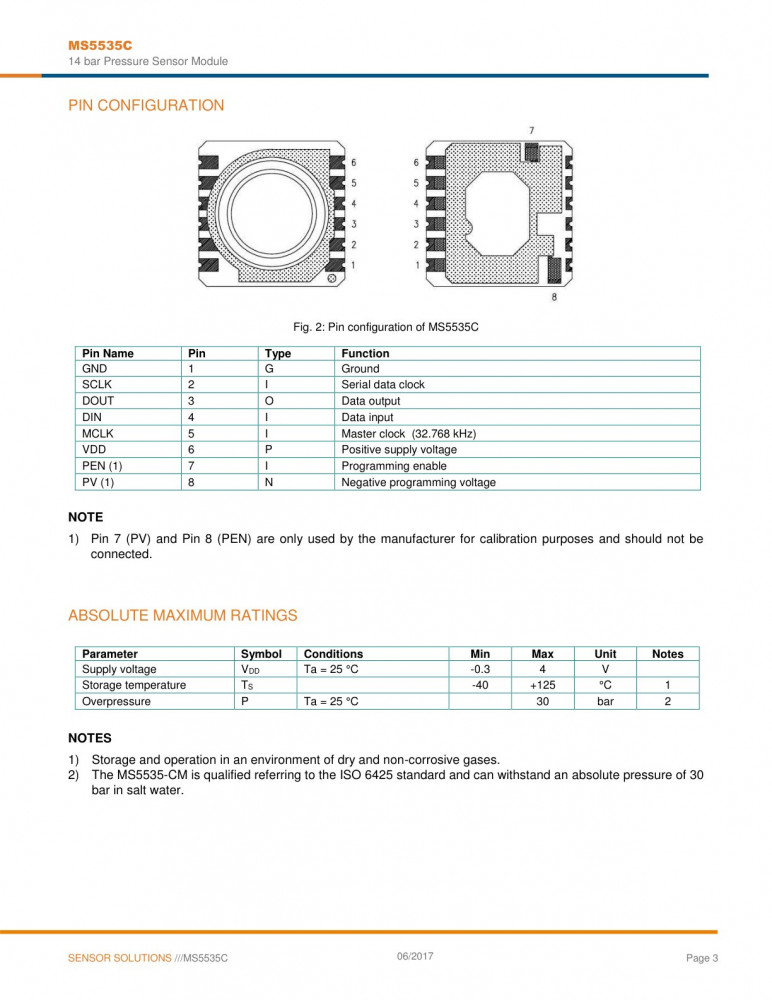 MS5535C datasheet page 3