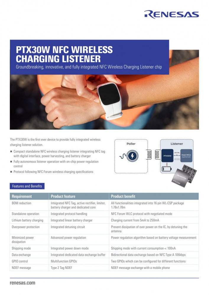 PTX30W technical document page 1
