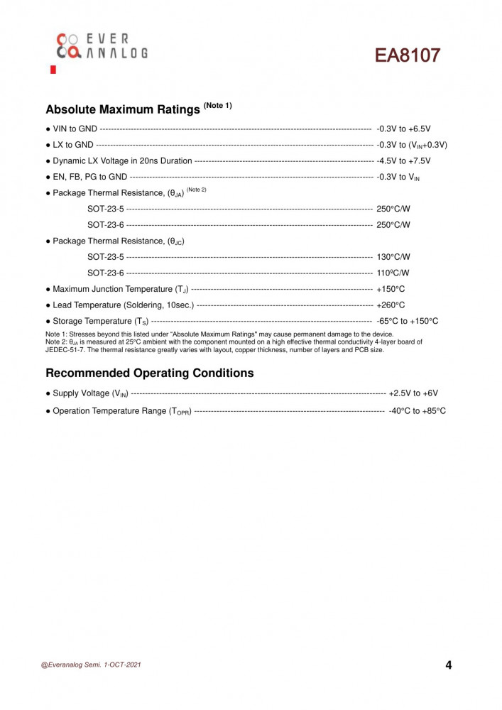 EA8107E6 datasheet page 4