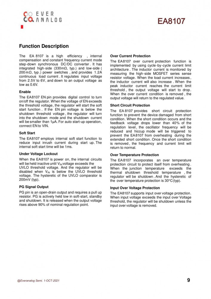EA8107E6 datasheet page 9