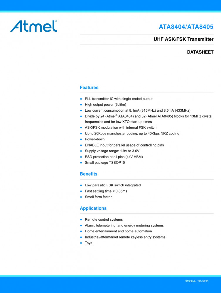 ATA8404 technical document page 1