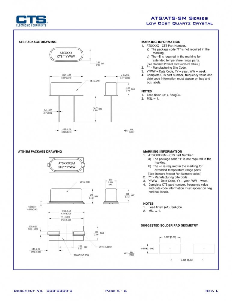 CTS ATS crystal datasheet page 5