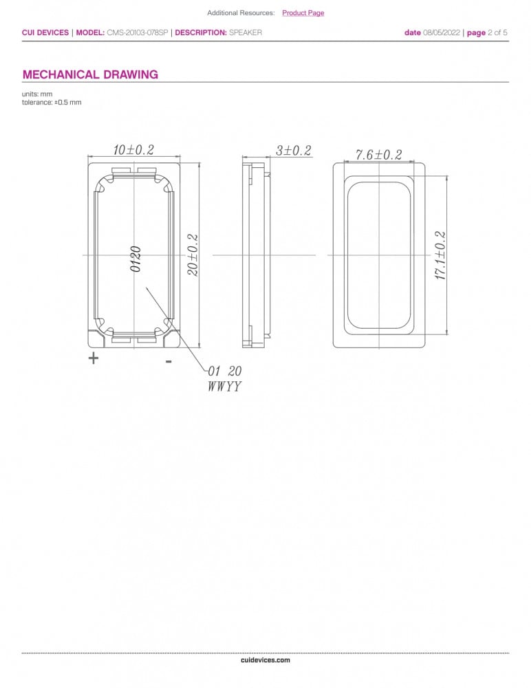 CMS-20103-078SP datasheet page 2