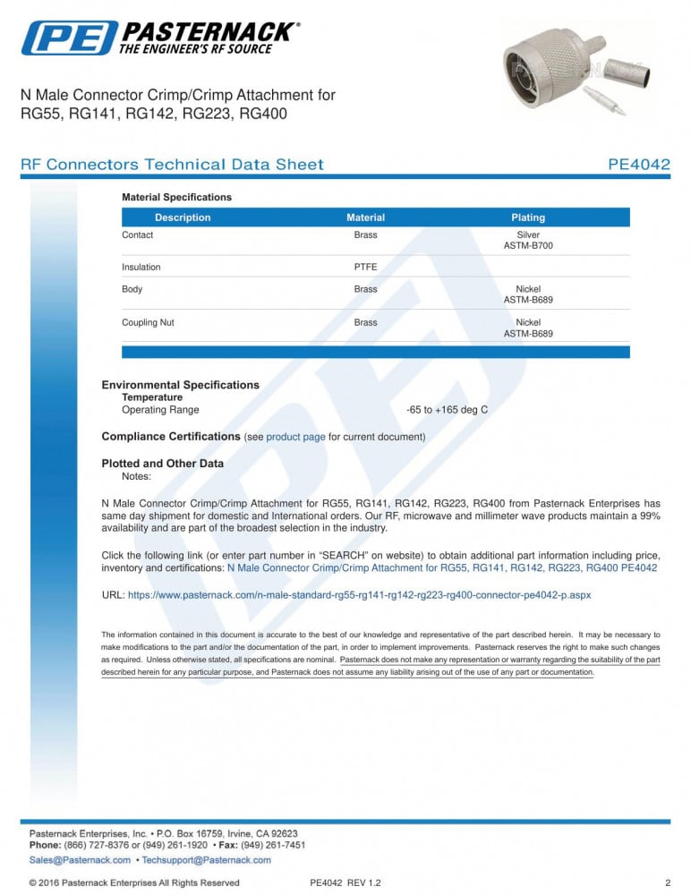 PE4042 technical document page 2