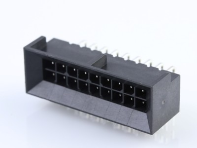 Micro-Fit BMI Header, Surface Mount Compatible, Dual Row, Right-Angle, with Snap-in Plastic Peg PCB Lock, 18 Circuits, 5.08µm Matte Tin (Sn) Plating for sale