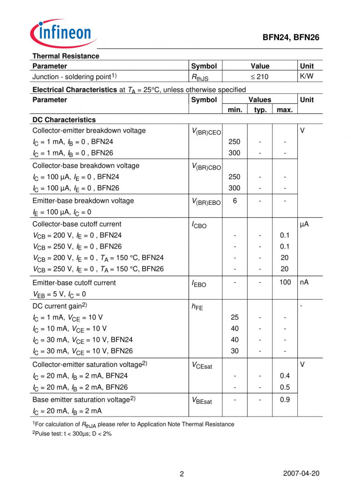 BFN 26 datasheet page 2