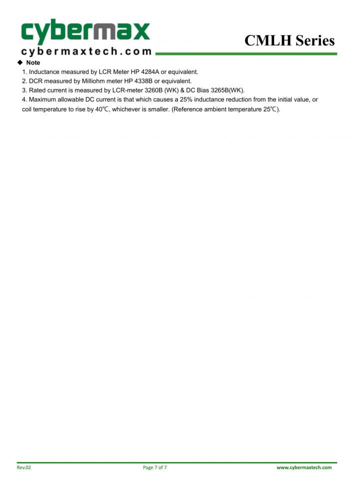 Cybermax datasheet page 7
